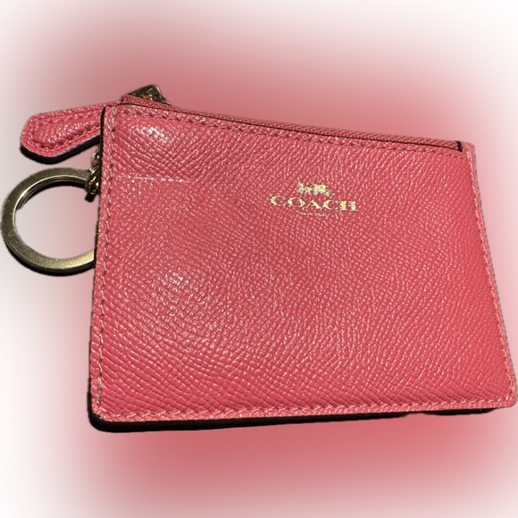 Coach | Bags | Coach Mini Skinny Id Card Case Crossgrain Leather Wallet ...